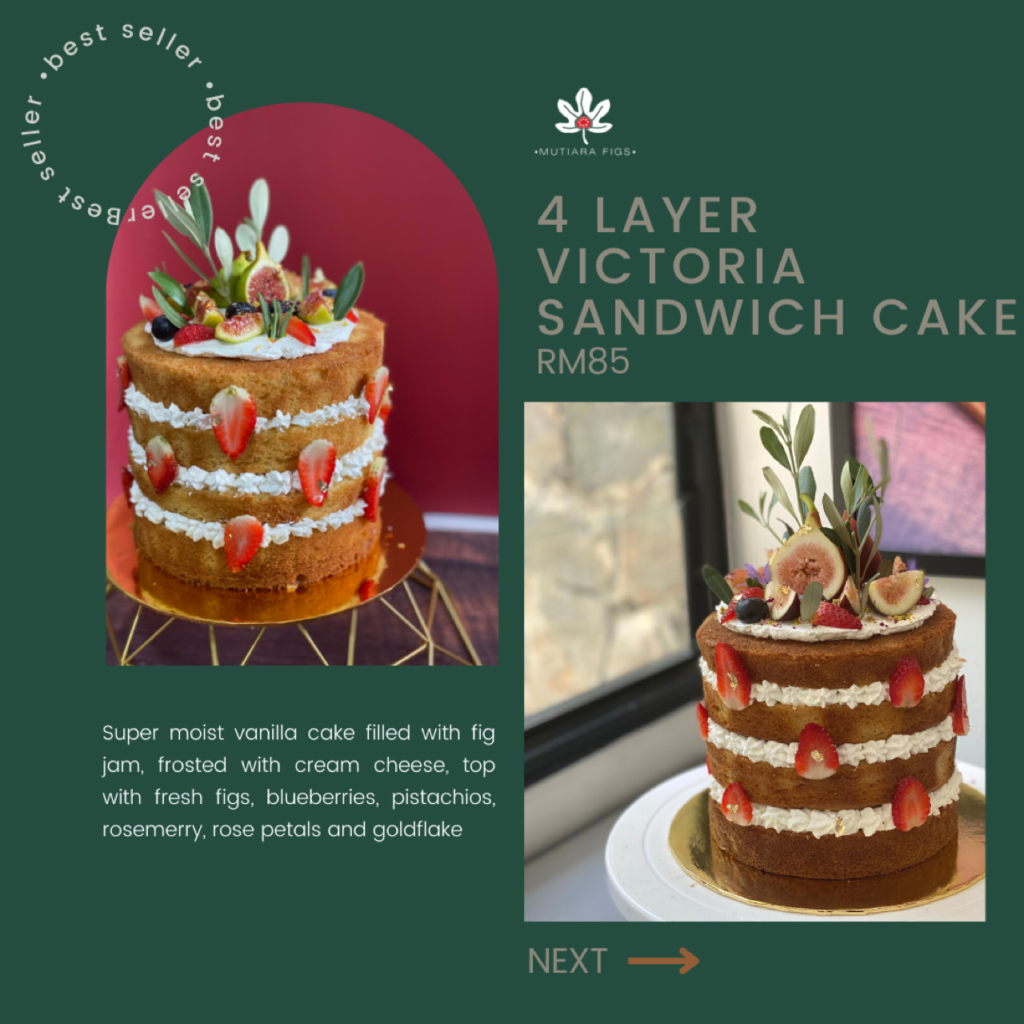 4 layer Victoria Sandwich Cake – Mutiara Figs